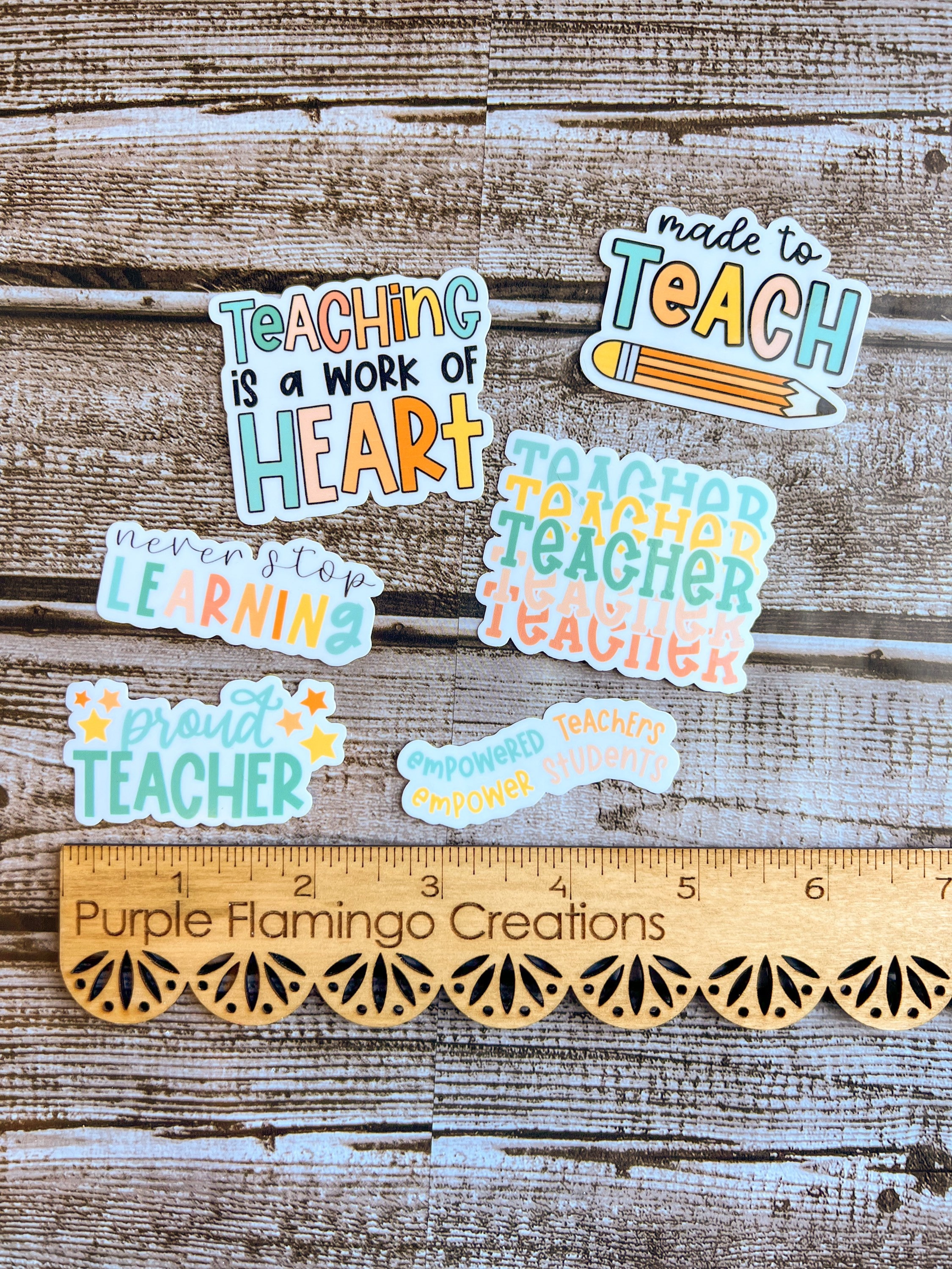 Teacher Sticker Bundle Colorful Pack Decal Teacher | Etsy