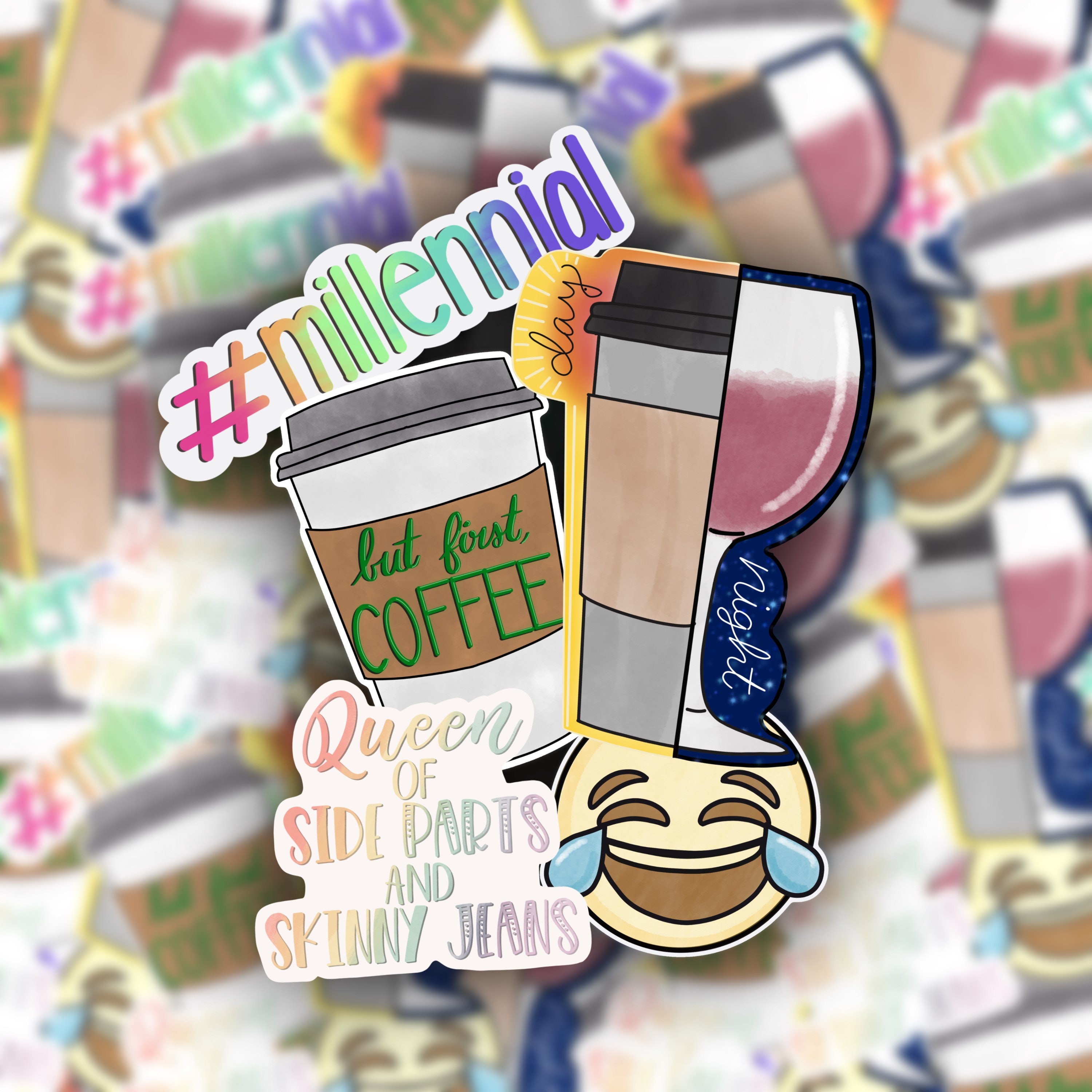 Millennial sticker pack bundle retro nostalgia 90's - Etsy.de