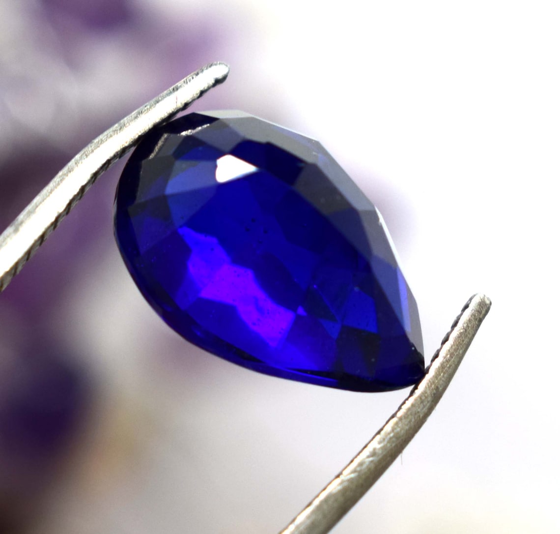 Natural Blue Sapphire Certified Pear Shape 8.55 Ct Gemstone | Etsy
