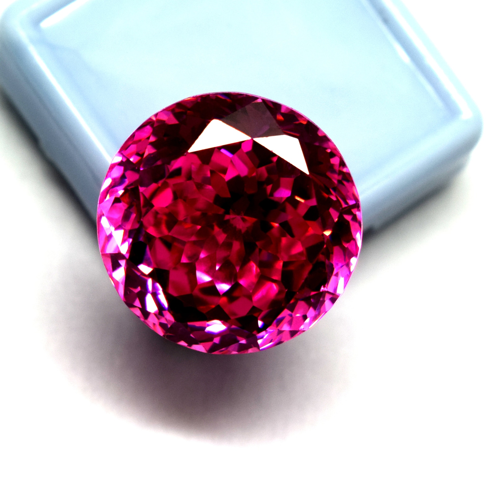 Neon Pink Zircon Gemstone Natural Cambodia Oval Cut Ggl | Etsy