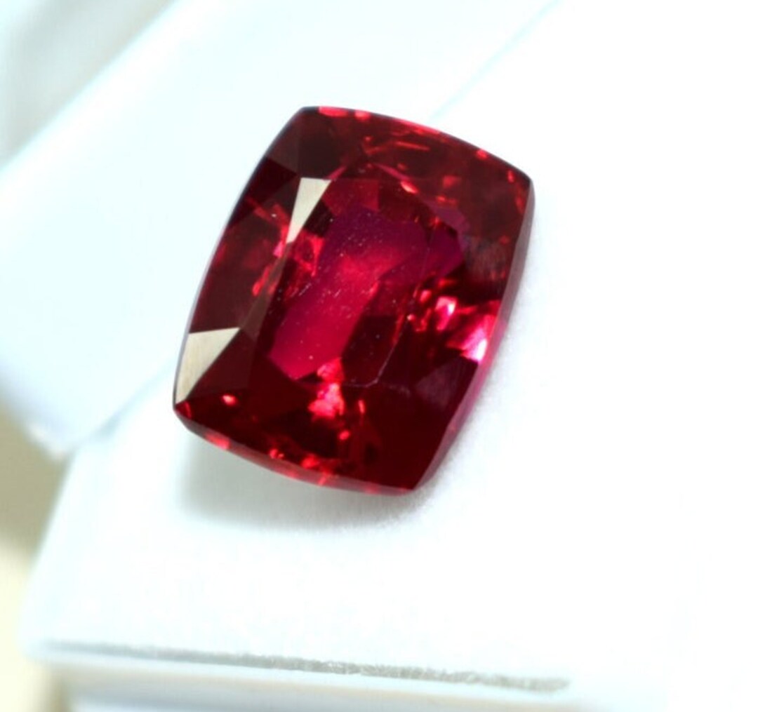 9.30 Ct Natural Red Ruby Cushion Cut Loose Gemstone GGI - Etsy