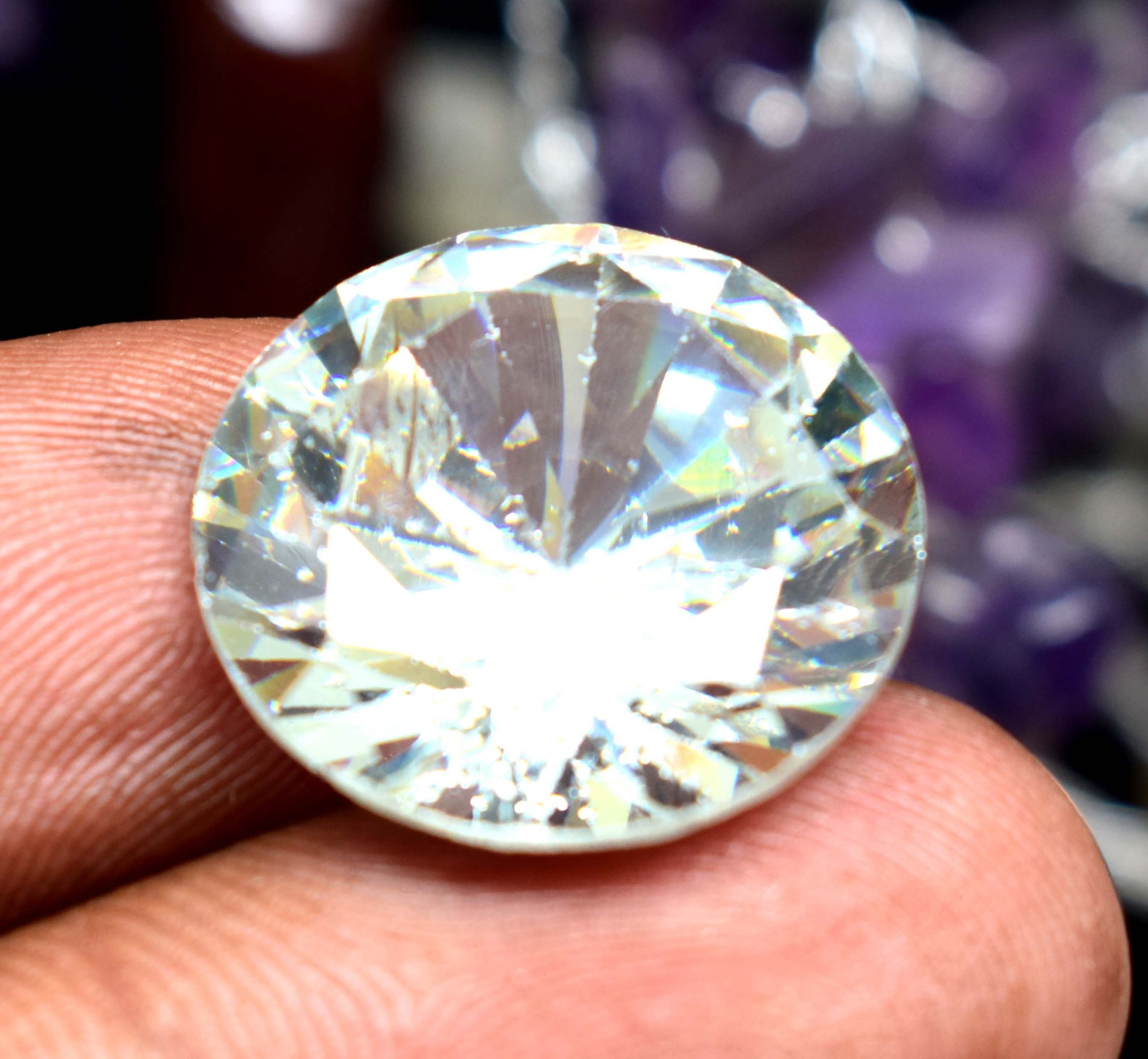 34.55 Cts Natural White Zircon Drilled Round Shape Loose | Etsy