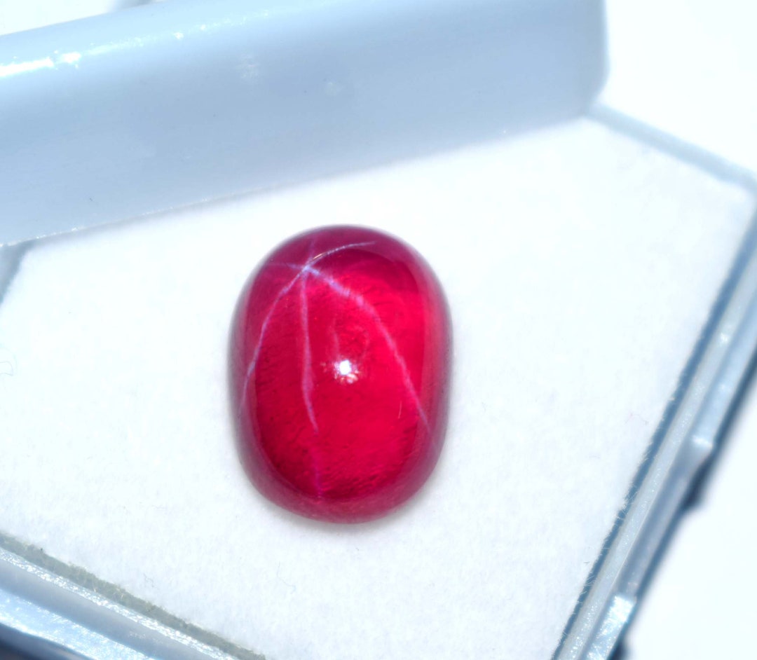 Blood Red Star Ruby 6.35 Ct Loose Gemstone 6 Rays 100% Natural - Etsy