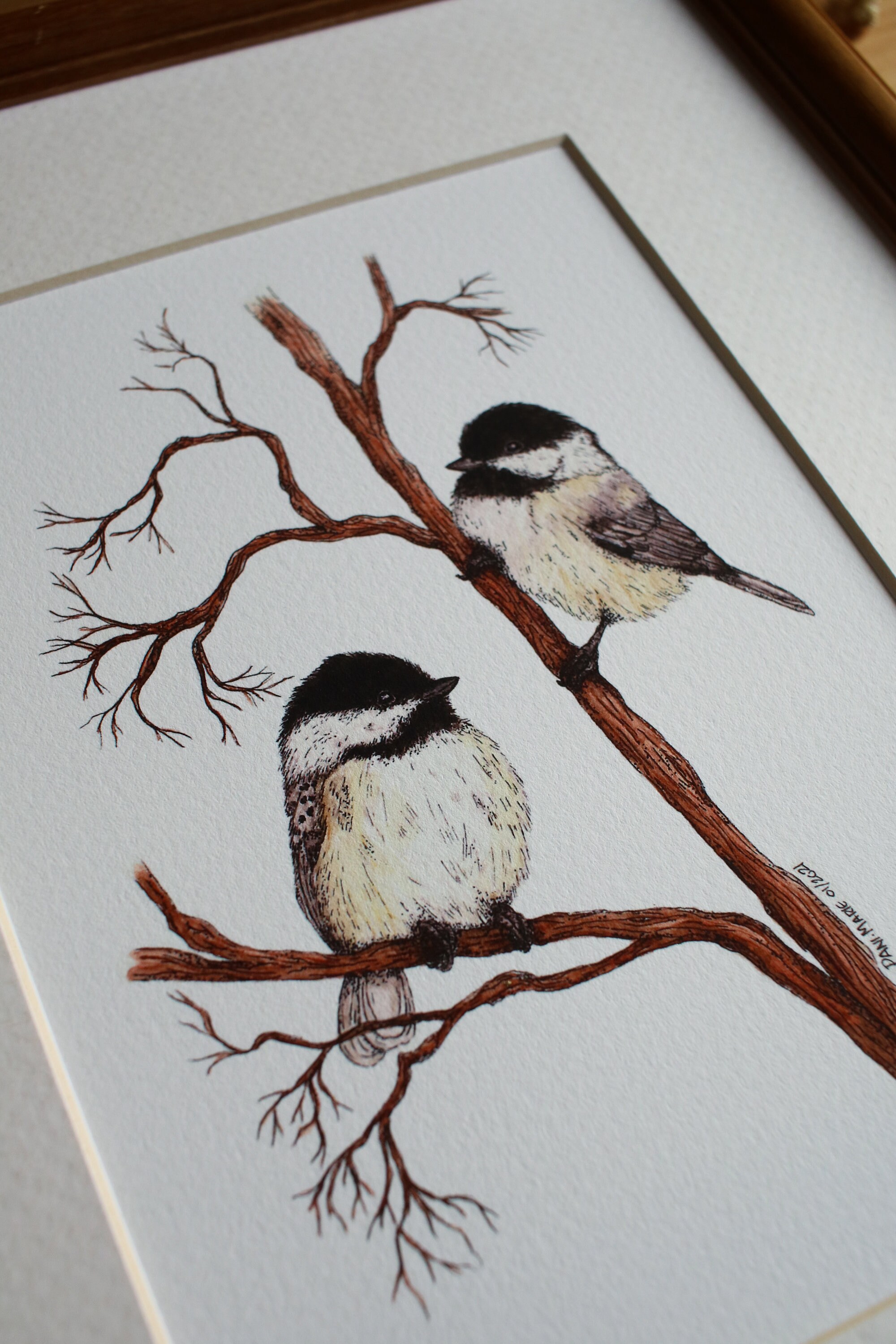 Chickadee Dee Dee // 5x7, 8x10, Art Print, Nature, Birds, Watercolour ...