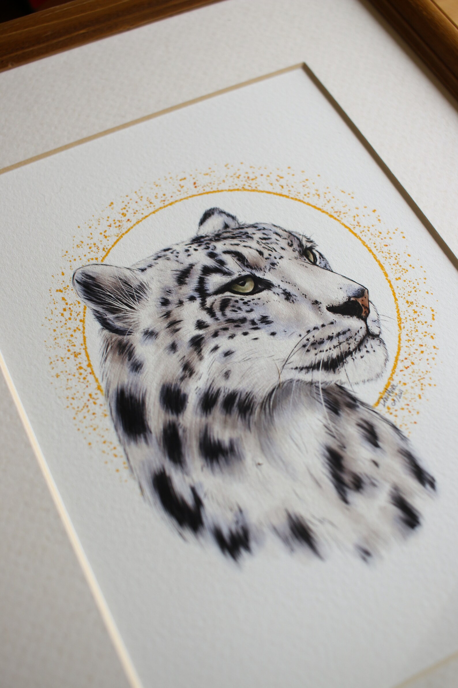 Snow Leopard // 5x7 / 8x10 Art Print // Big Cat // - Etsy