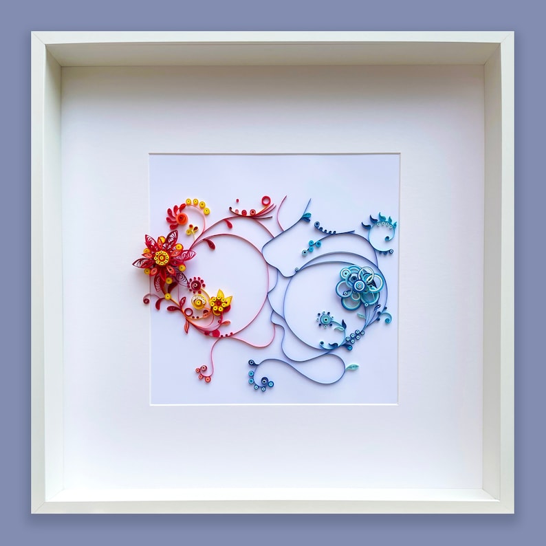 KISS Paper Quilling Original Large Wall Art Wedding Anniversary Gift ...