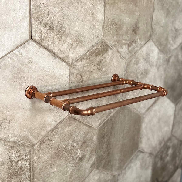 Copper Towel Rack - Etsy