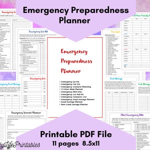Printable Emergency Preparedness Planner Bundle Worksheets - Etsy UK