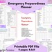 Printable Emergency Preparedness Planner Bundle • Worksheets • 72 Hour ...