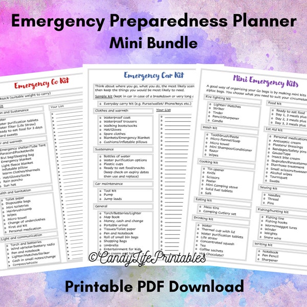 Emergency Preparedness - Etsy