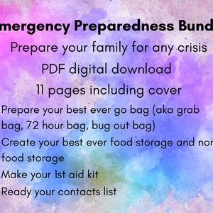 Printable Emergency Preparedness Planner Bundle Worksheets - Etsy UK