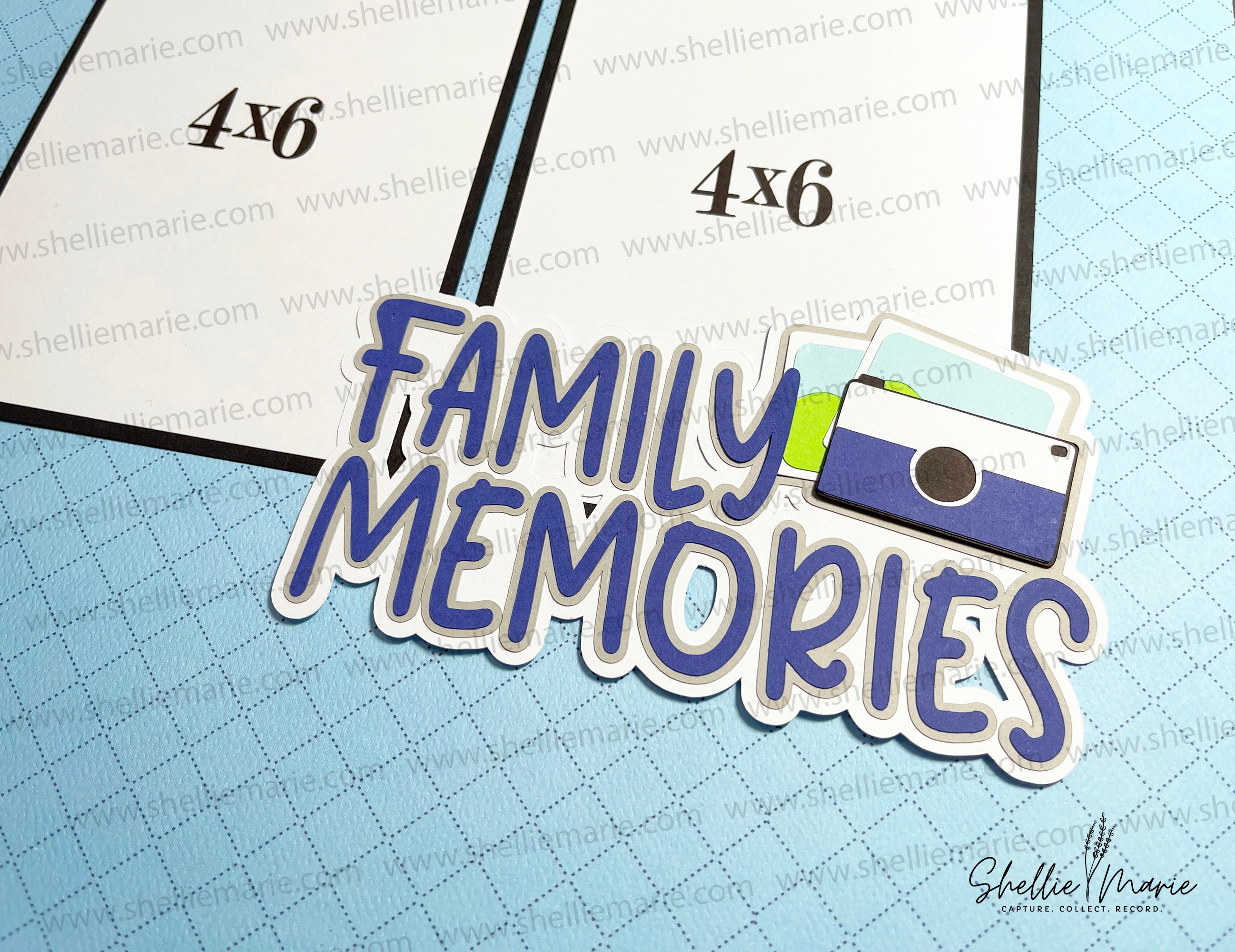 SVG Cut File for Scrapbooking - Family Memories Stacked With Camera ...