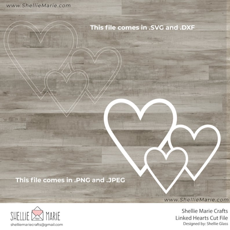 Linked Hearts Digital Cut File – SVG, DXF, PNG - Etsy