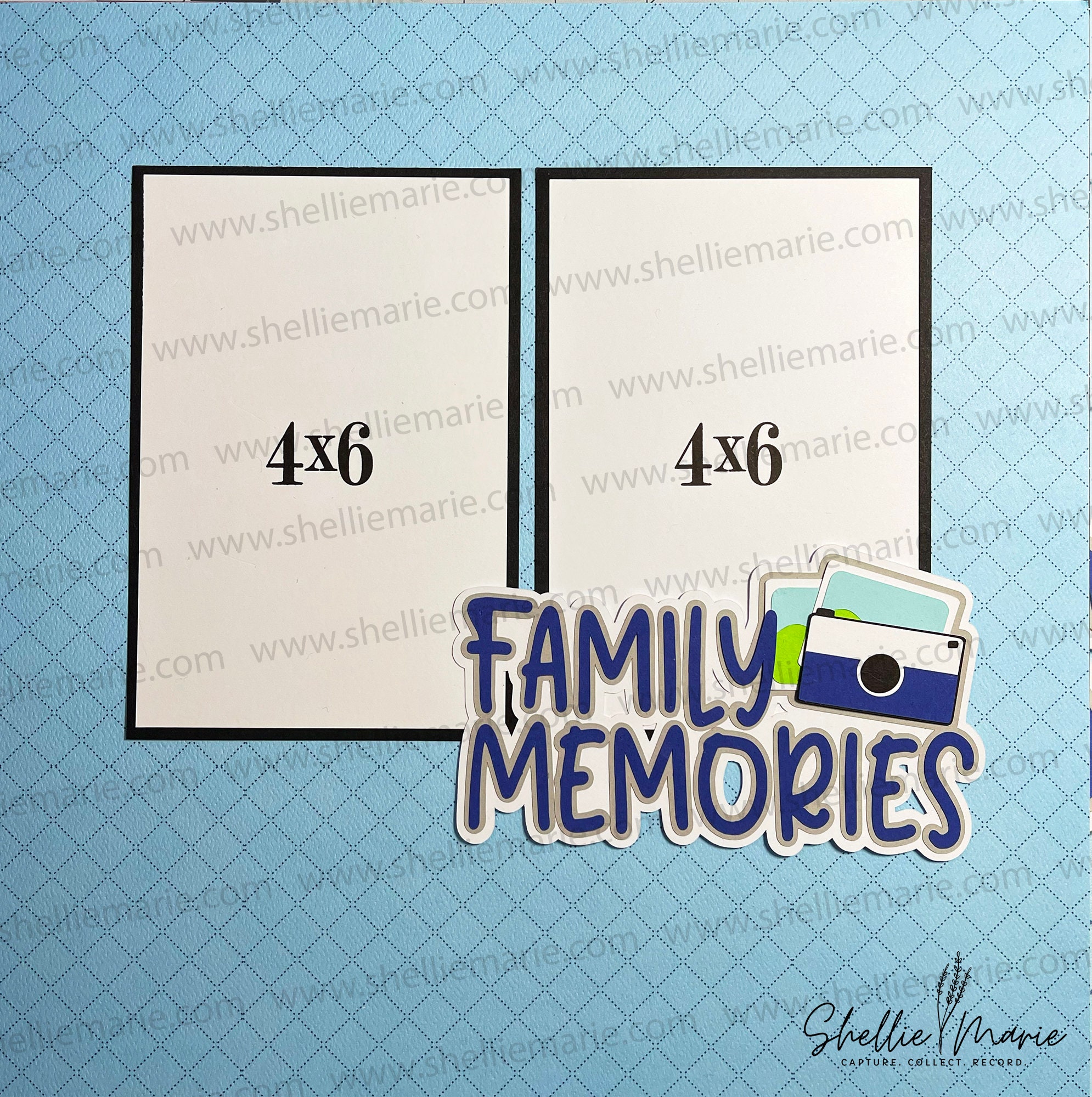 SVG Cut File for Scrapbooking - Family Memories Stacked With Camera ...