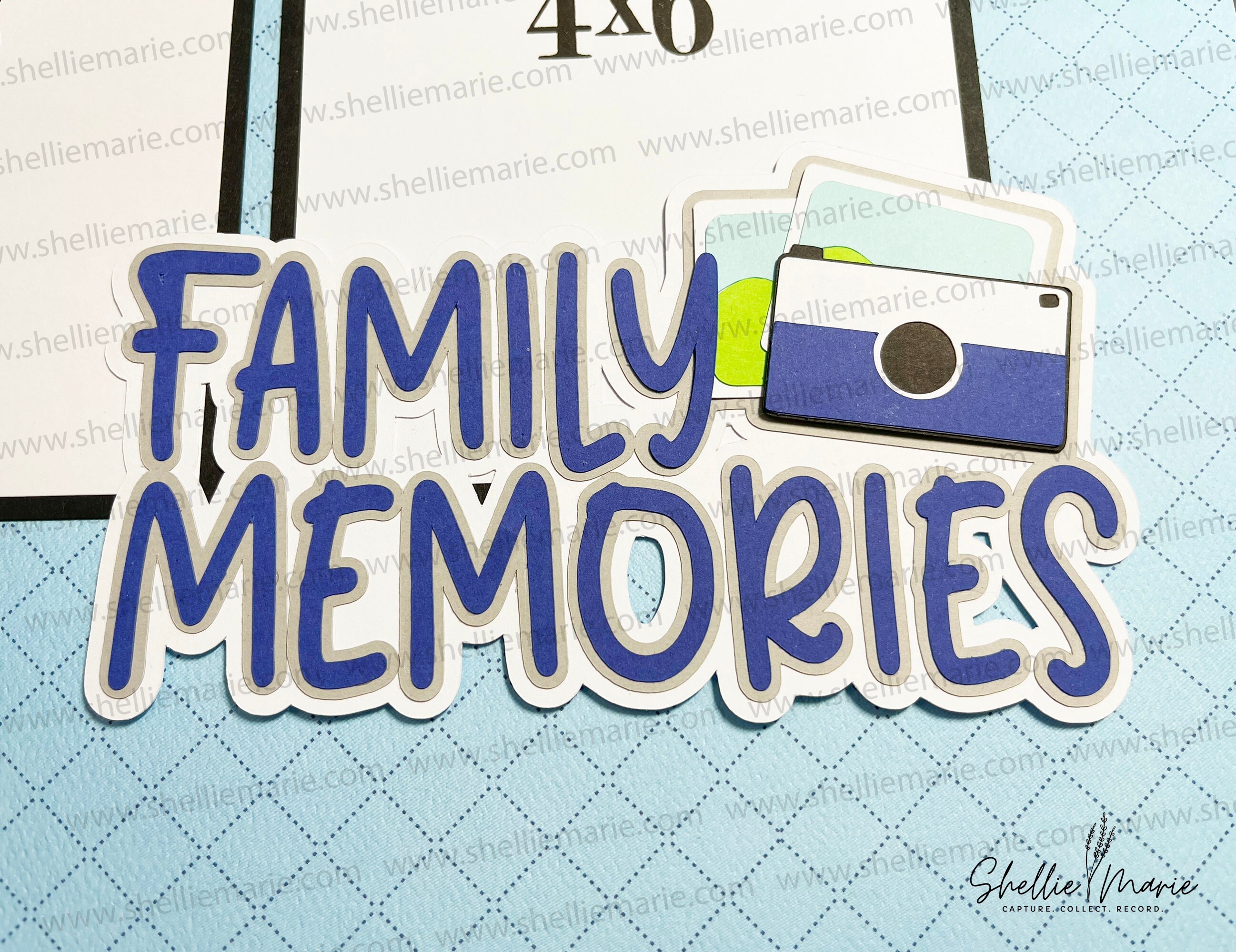SVG Cut File for Scrapbooking - Family Memories Stacked With Camera ...