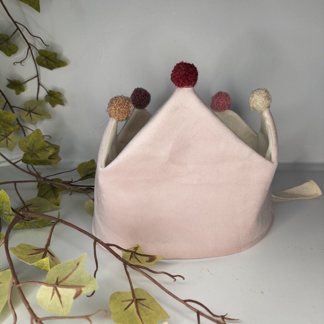 Party Crown. Eco Crown. Velvet Fabric Crown. Childs Party Crown. Velvet ...