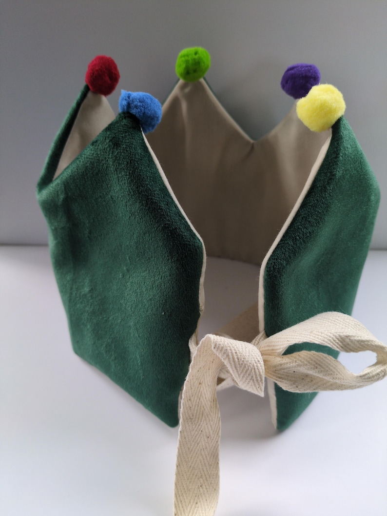 Party Crown. Eco Crown. Velvet Fabric Crown. Childs Party Crown. Velvet ...