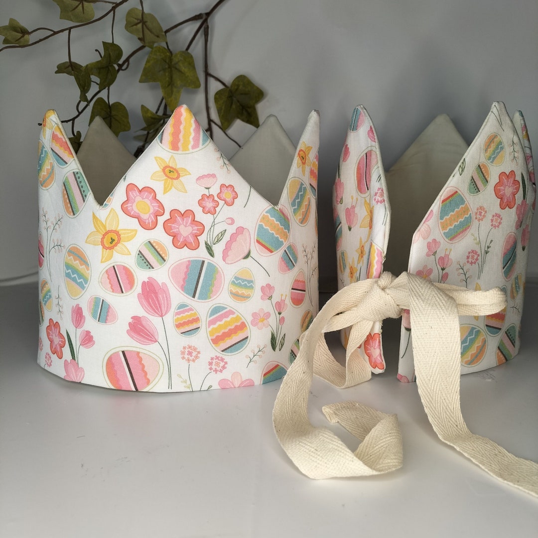 Easter Crown.party Crown. Eco Crown. Fabric Crown. Childs Party Crown ...
