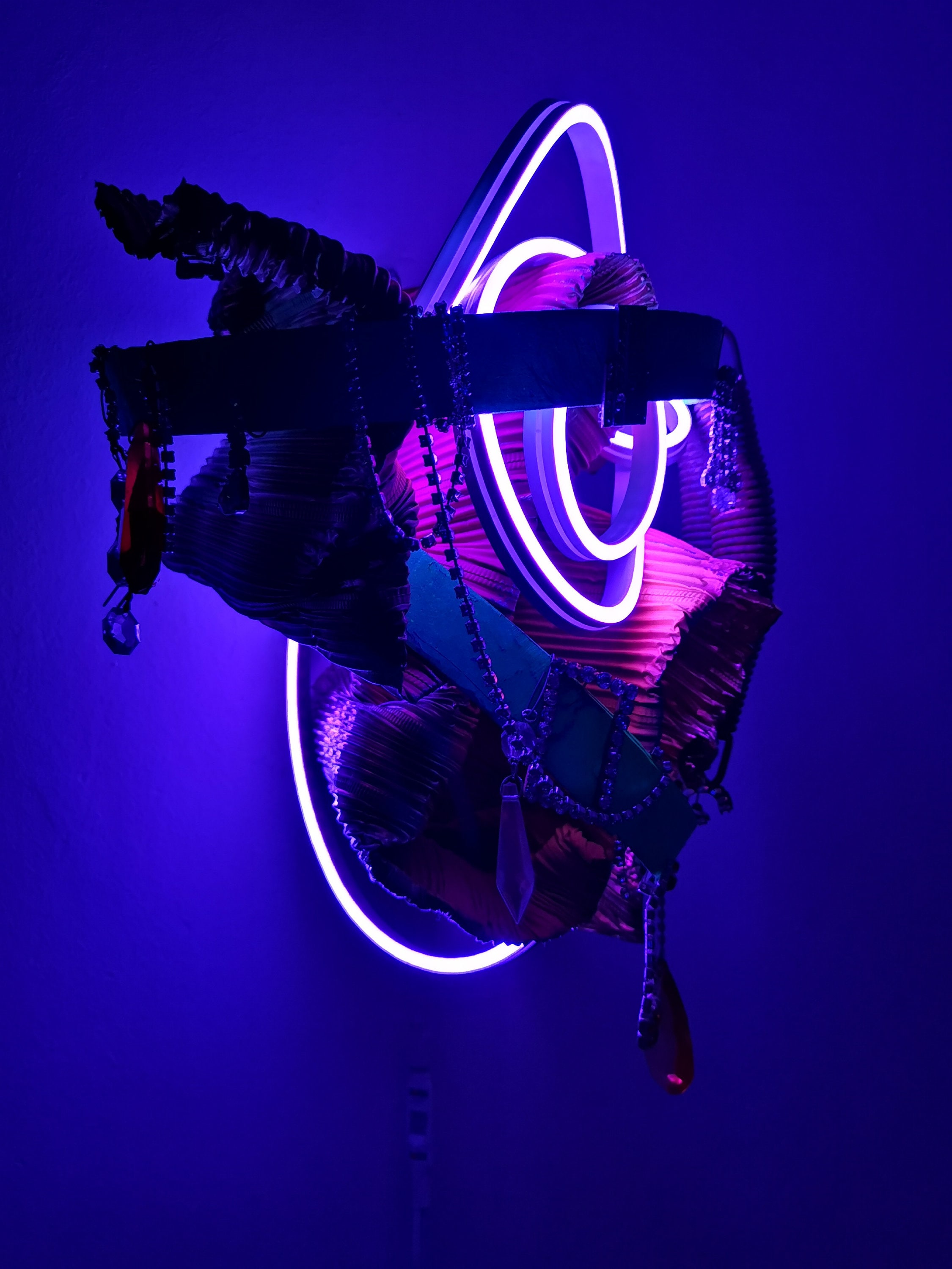 Abstract Neon Wall Art/ Metal Neon Art / Neon Art/ Industrial Light ...