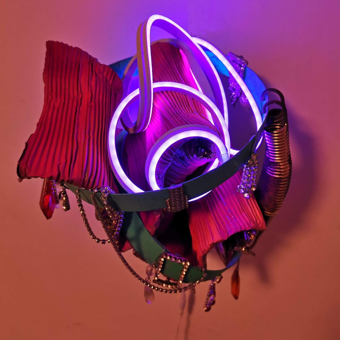 Abstract Neon Wall Art/ Metal Neon Art / Neon Art/ Industrial Light ...
