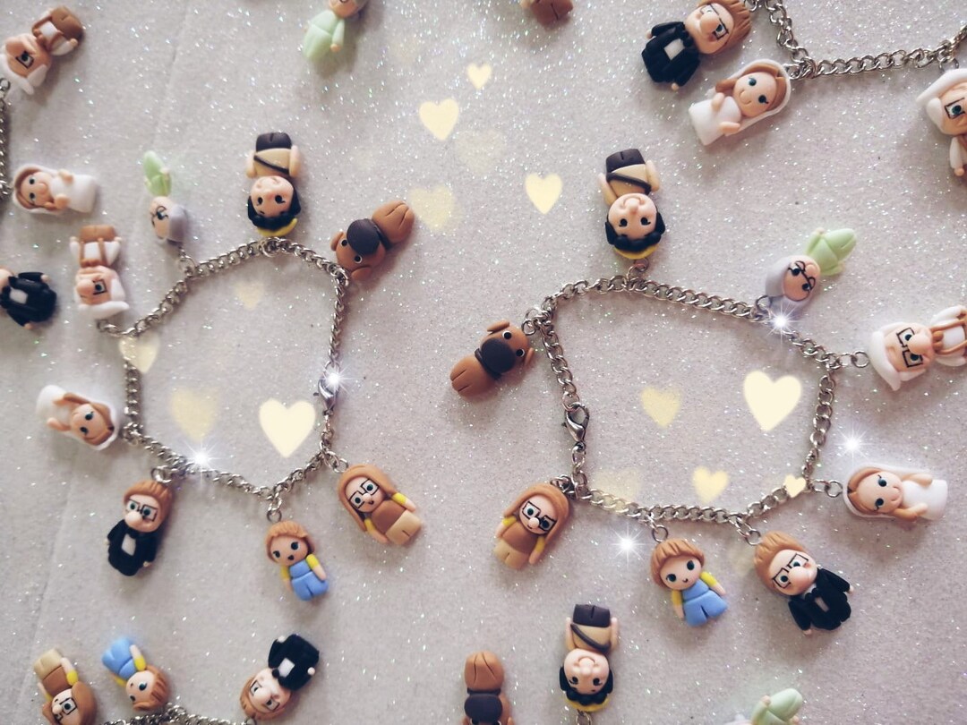 Bracelet Polymer Clay 8 Charms Carl and Ellie Movie up Disney Pixar ...