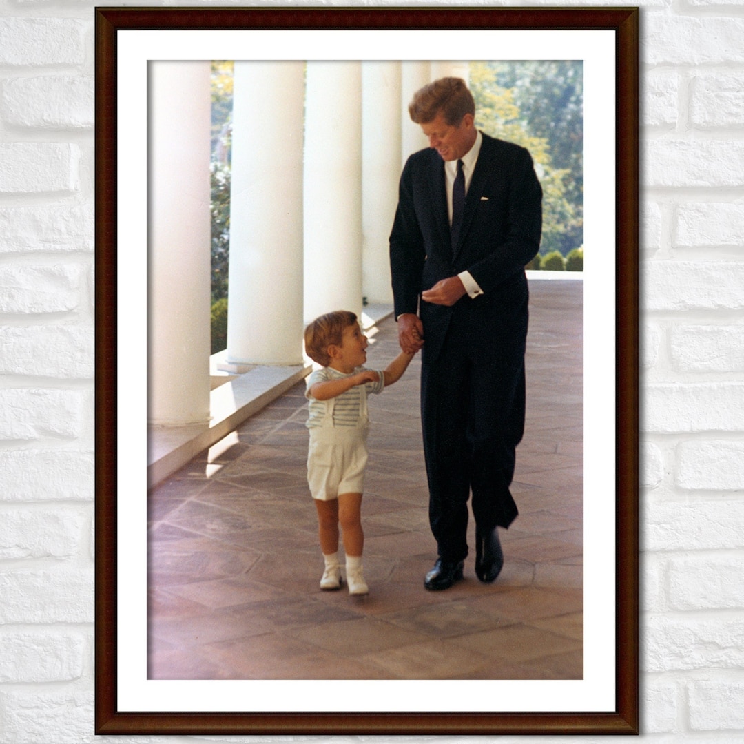 JFK and Young Son JFK Jr. Photo Printable, President John F. Kennedy ...