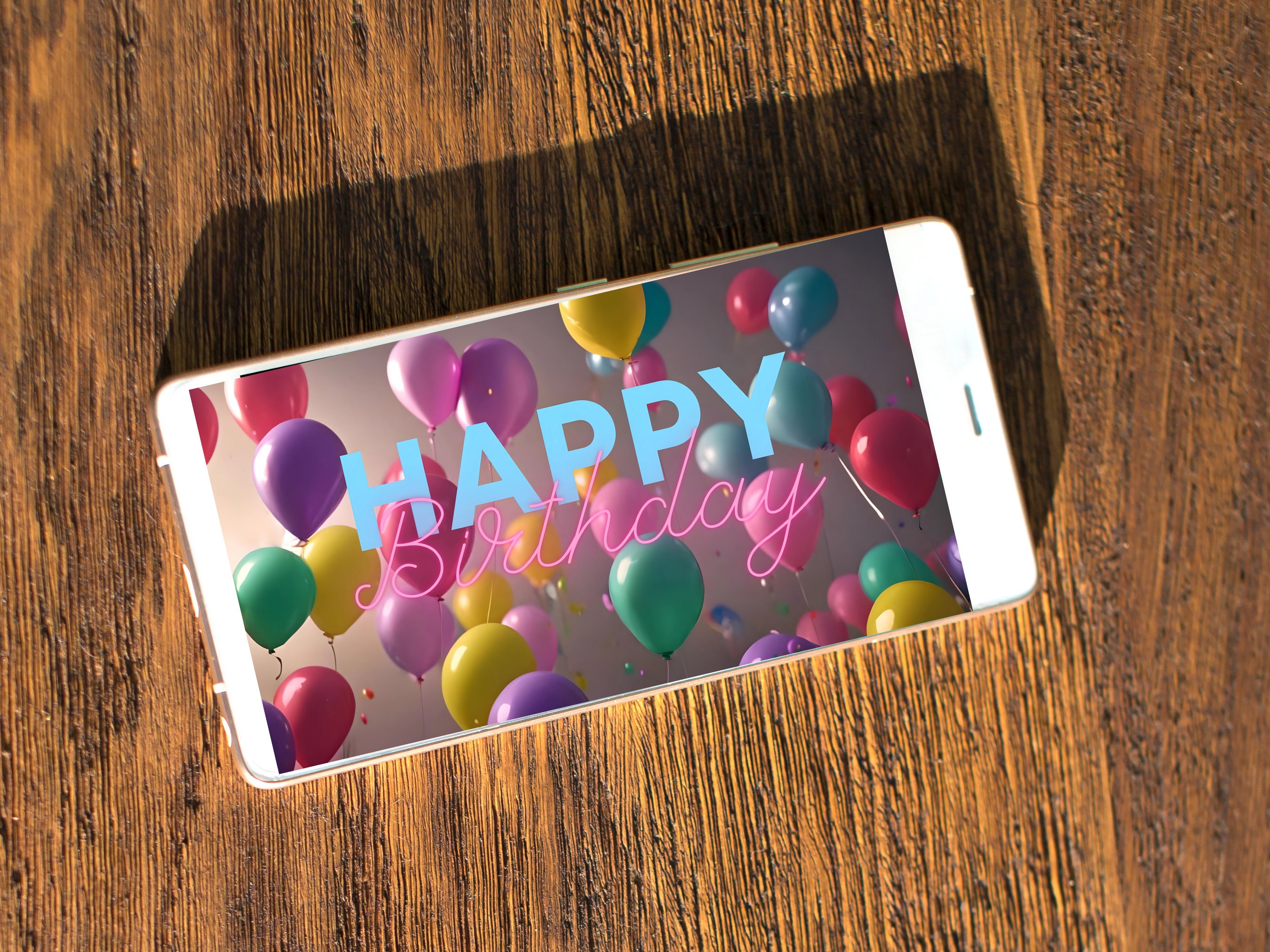 Animated Happy Birthday Screensaver: Balloon Party Decor (MP4) - Etsy