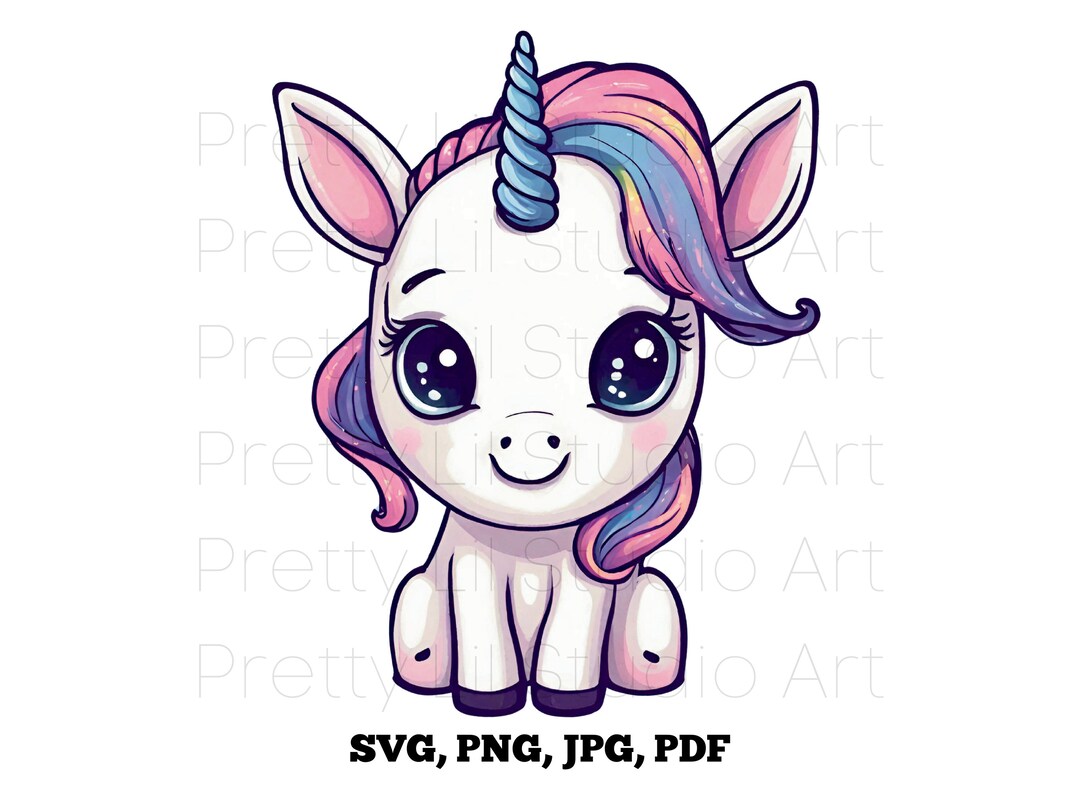 Baby Unicorn Clipart, Perfect for Cute Invitations, Adorable Nursery ...