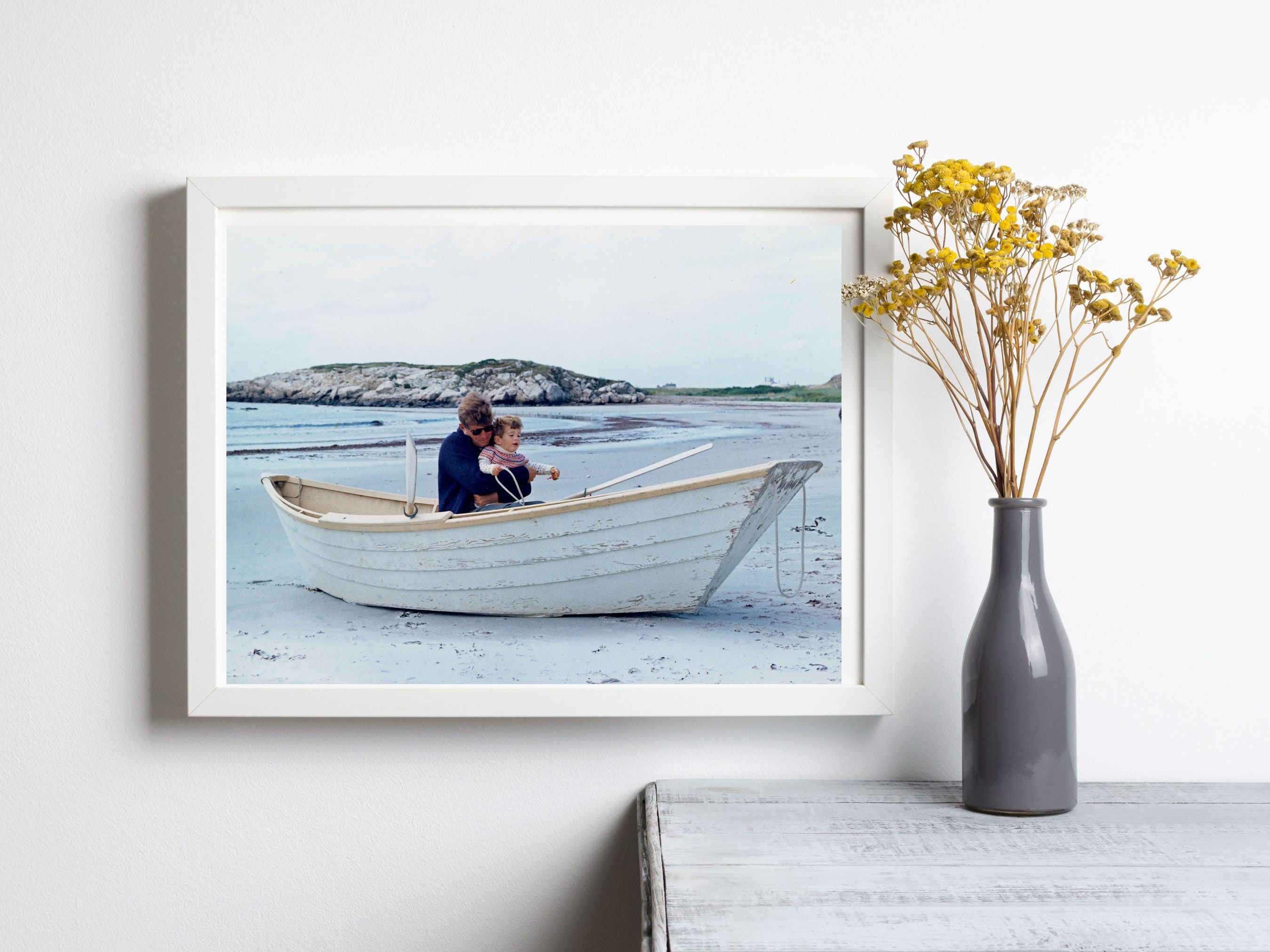 JFK and Young Son JFK Jr. Photo Printable, President John F. Kennedy ...