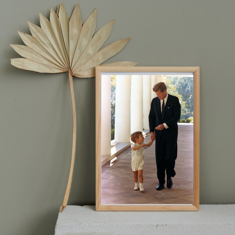 JFK and Young Son JFK Jr. Photo Printable, President John F. Kennedy ...