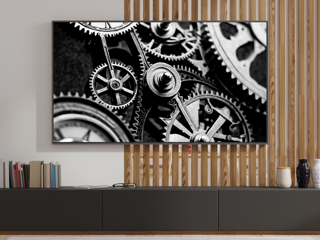 Steampunk Clockwork Animated Frame TV Art, Moving Gears Screensaver - Etsy