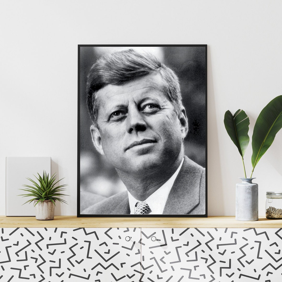 JFK Portrait: Vintage John F. Kennedy Photo, Classroom Poster (digital ...