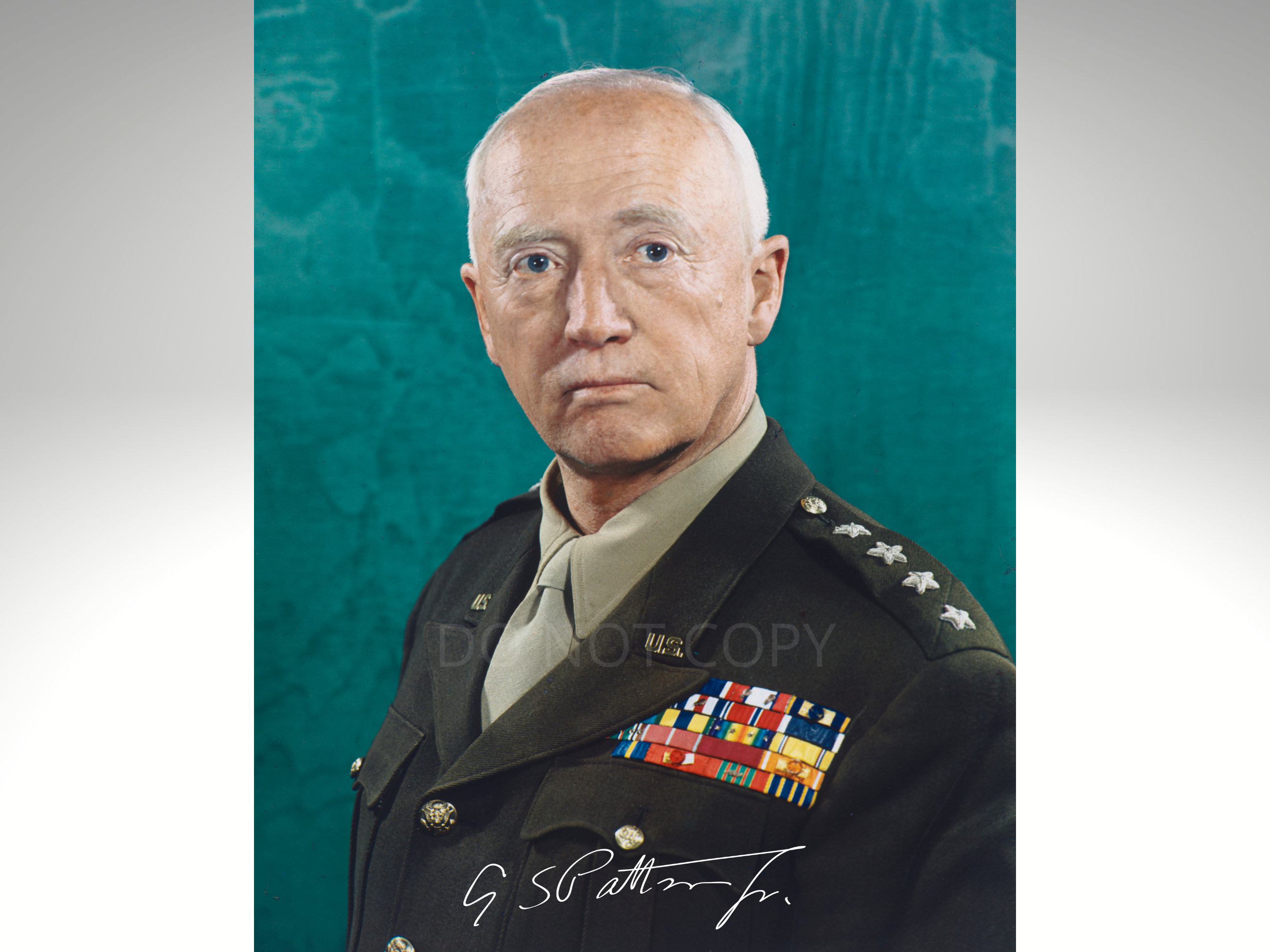 General George Patton Portrait W/ Signature Reproduction - Etsy
