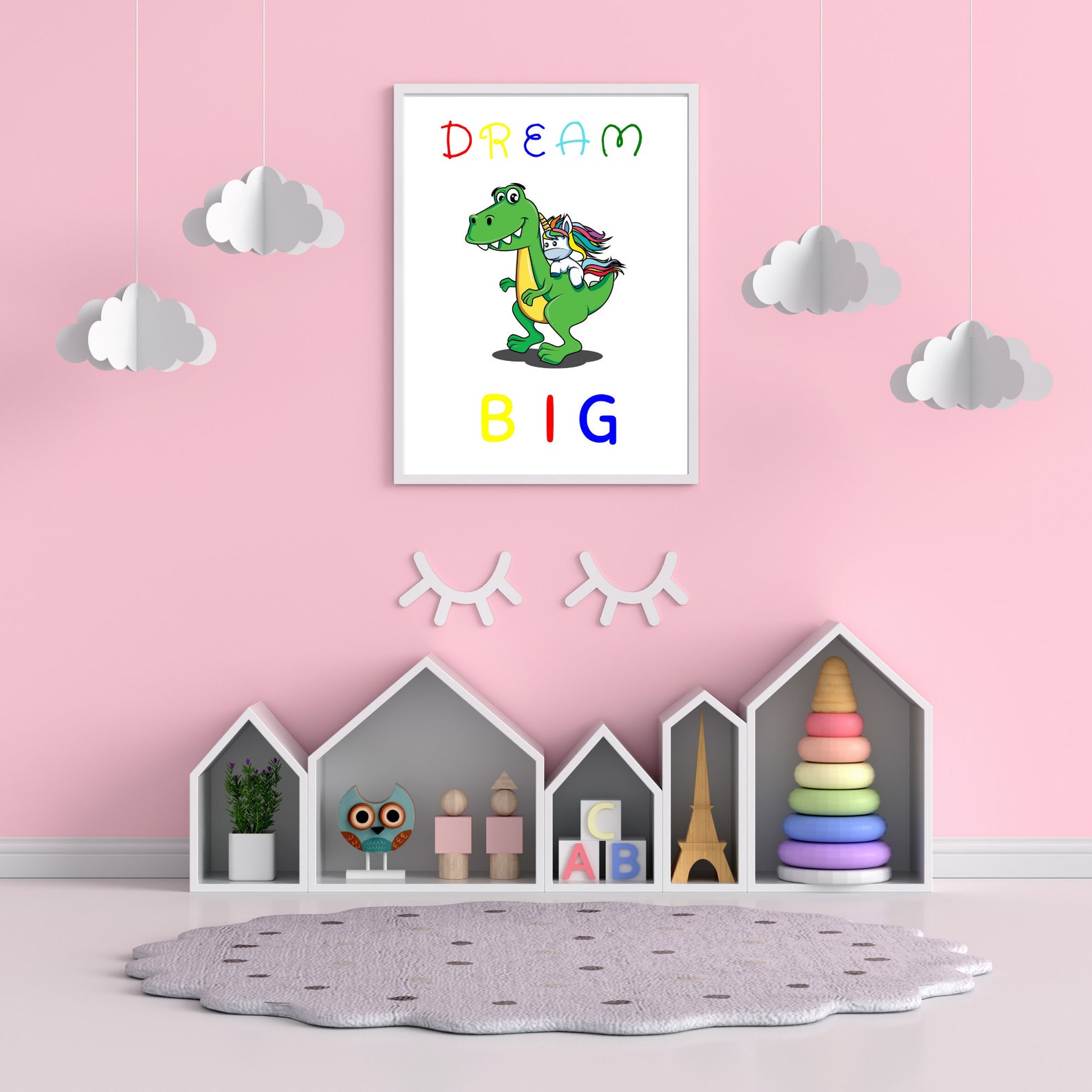 Dinosaur and Unicorn Printable Poster Classroom Wall Décor - Etsy