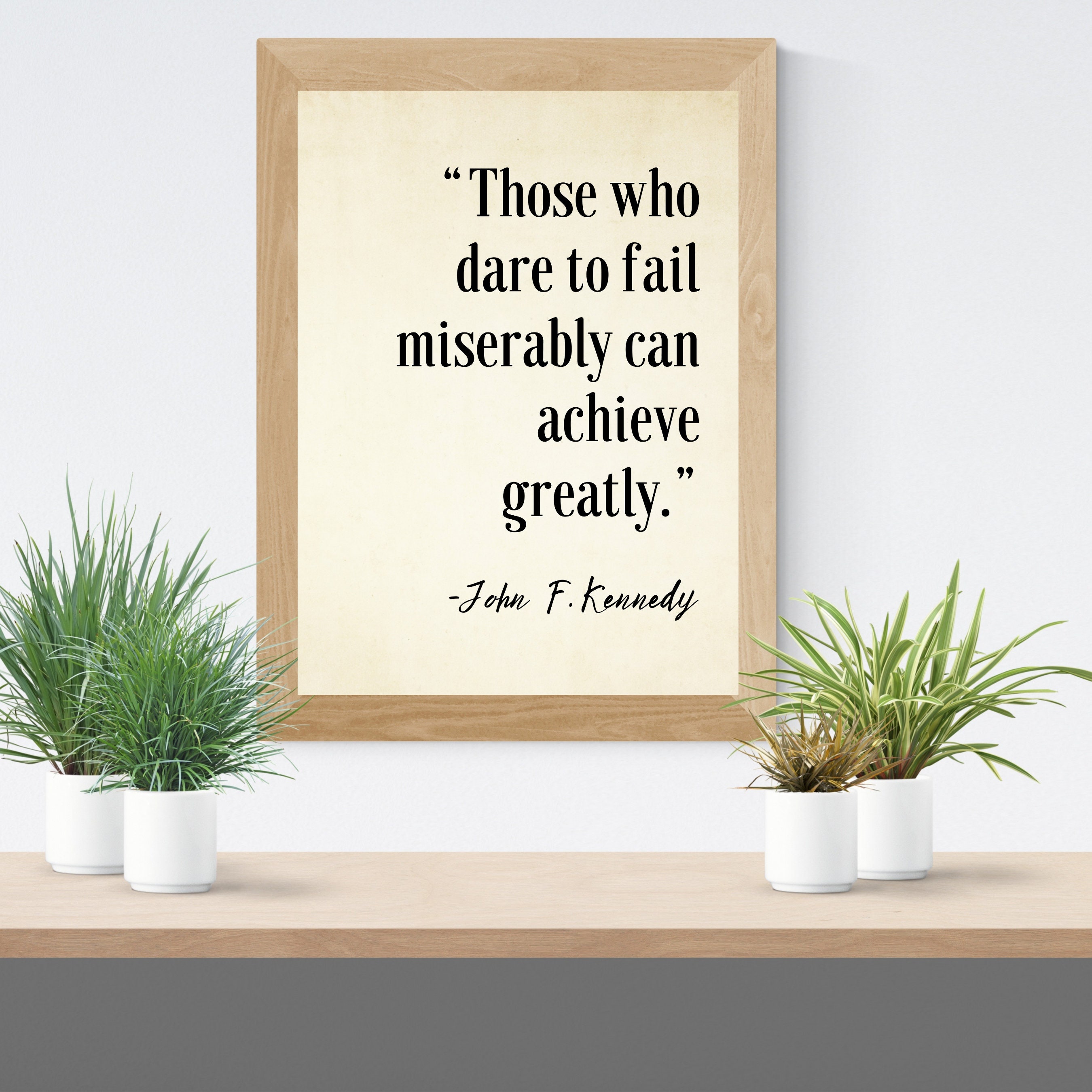 JFK Motivational Quote PRINTABLE, President Kennedy Poster, Success ...