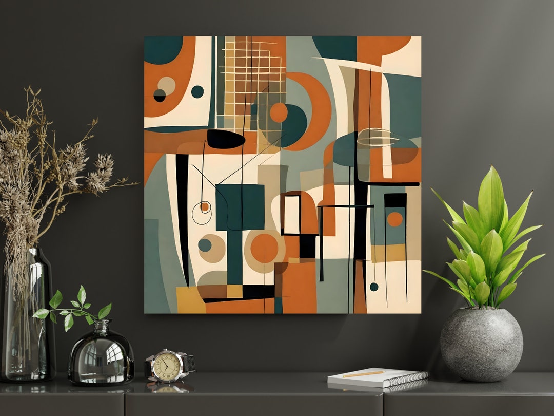 Abstract Geometric Art Print for Housewarming Gift New Homeowner ...