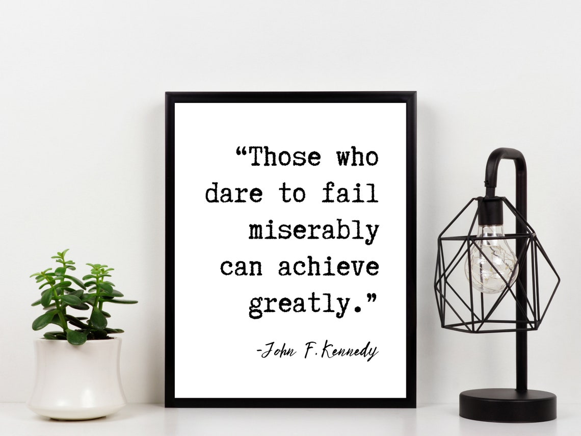 John F Kennedy Motivational Quote PRINTABLE Wall Art - Etsy