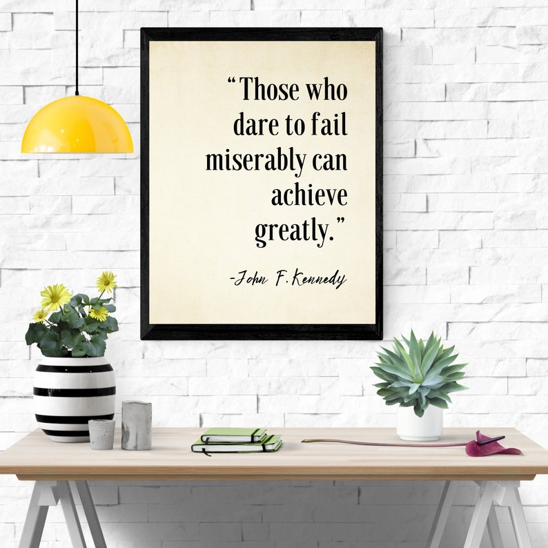 JFK Motivational Quote PRINTABLE President Kennedy Poster - Etsy