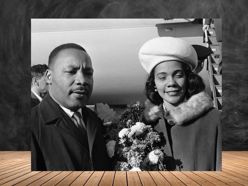 MLK Jr. & Coretta Scott King Vintage Photo: Black History Art (digital ...