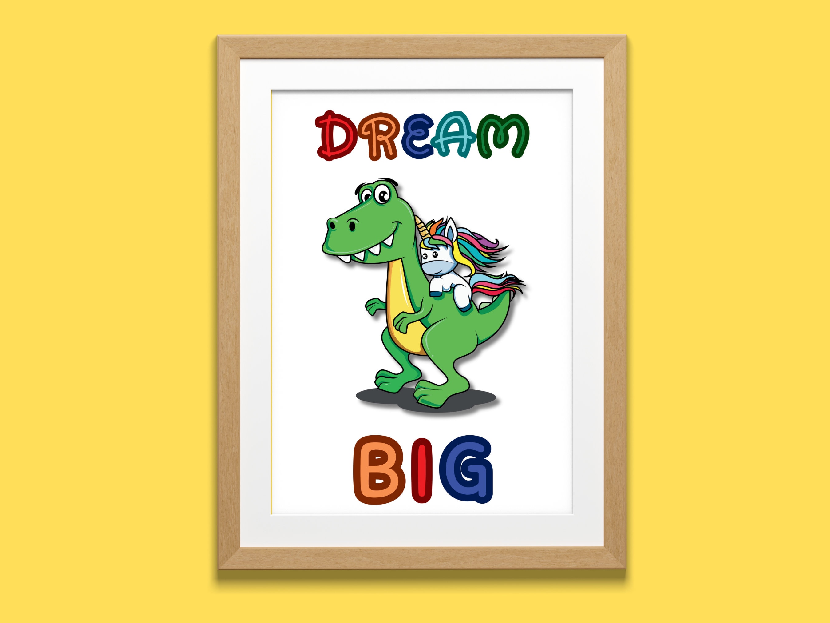 Dinosaur and Unicorn Printable Poster, Classroom Wall Décor, Printable ...