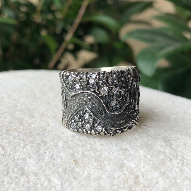 Unique Silver Ring - Etsy