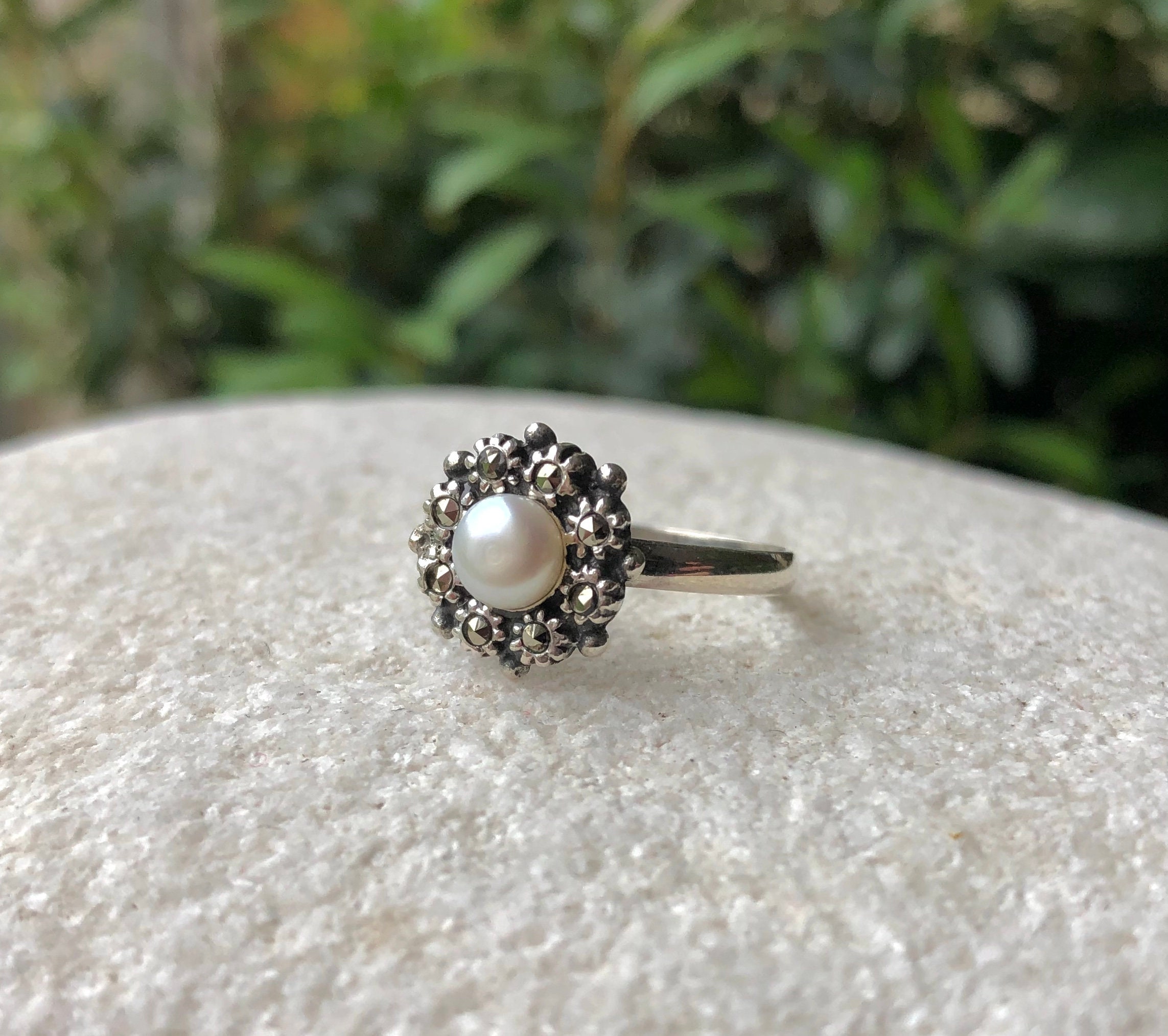 Unique Pearl Sterling Silver 925 Ring Pearl Ring Handmade - Etsy