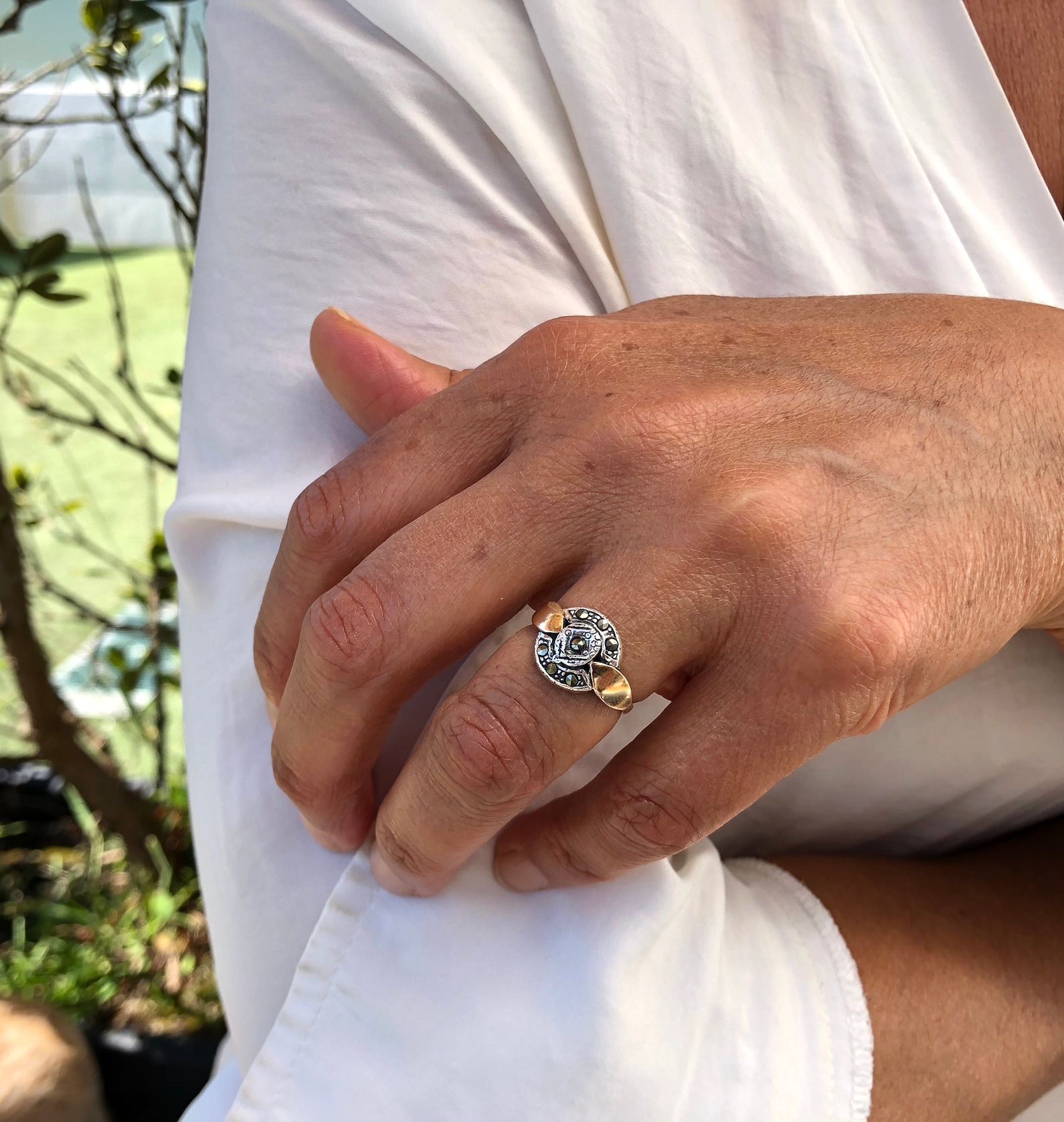 Century-old Vintage Ring Gold Ring Sterling Silver Ring | Etsy