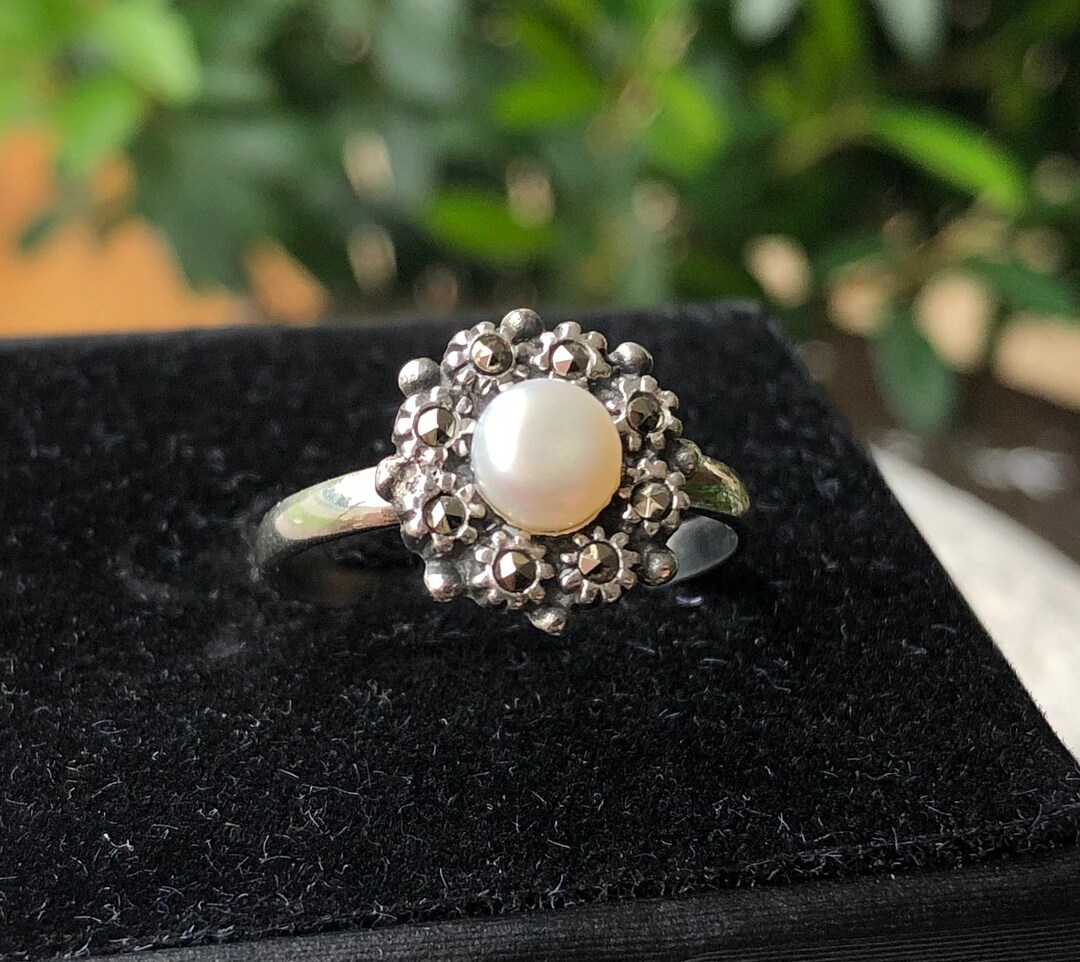 Unique Pearl Sterling Silver 925 Ring Pearl Ring Handmade - Etsy
