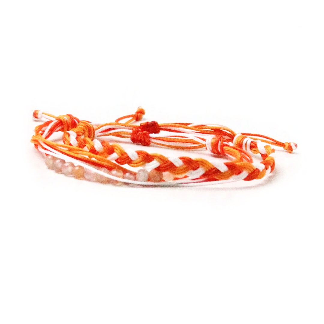Orange Awareness String Bracelet | Cause Awareness Jewelry | Kidney ...