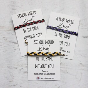 School Bracelets for Class Gift | School Colors String Bracelet | Bulk ...