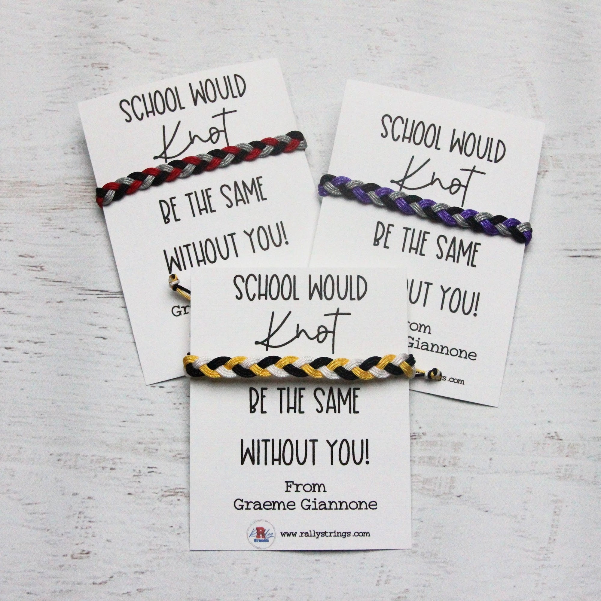 School Bracelets for Class Gift | School Colors String Bracelet | Bulk ...