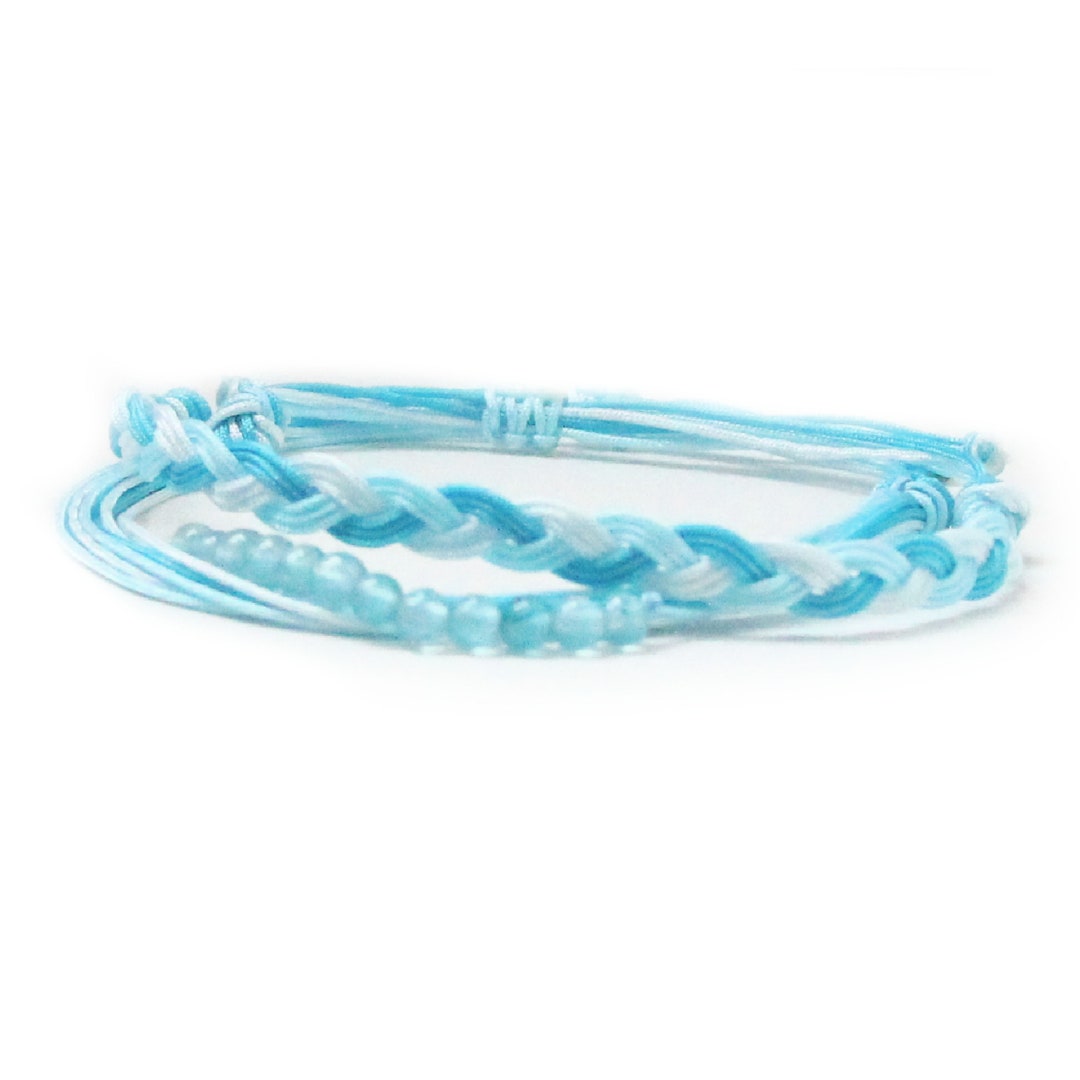 Light Blue Awareness String Bracelet | Cause Awareness Jewelry | Prostate Cancer | Chronic ...