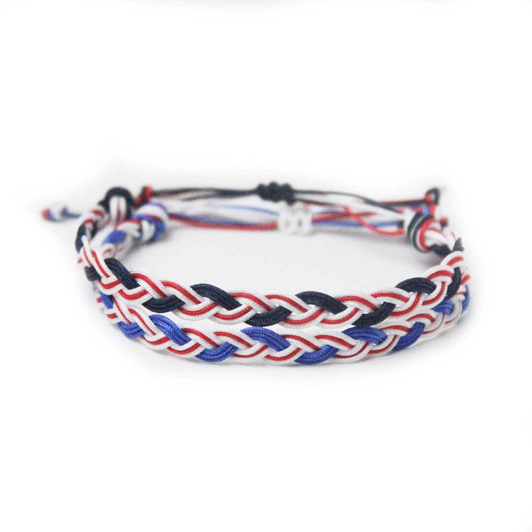 America Flag Braid String Bracelet | Red White & Blue Collection ...