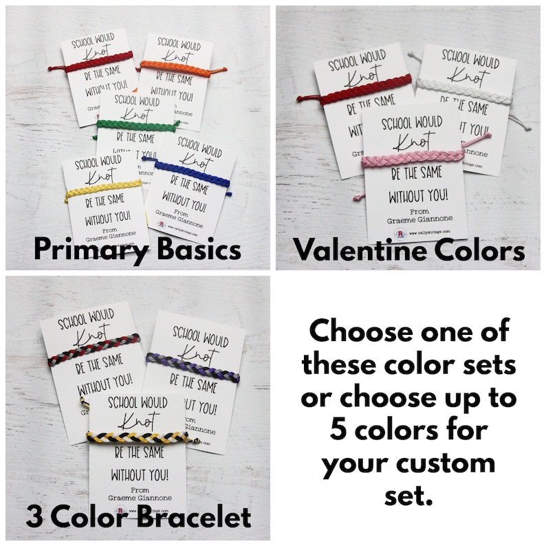School Bracelets for Class Gift | School Colors String Bracelet | Bulk ...